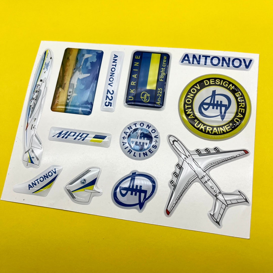 Sticker Pack Antonov An-225 Mriya, Aviation Stickers, Antonov ...