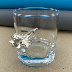 Glass With Airplane Boeing F-16, Fighting Falcon, Aviation Glass, Gift ...
