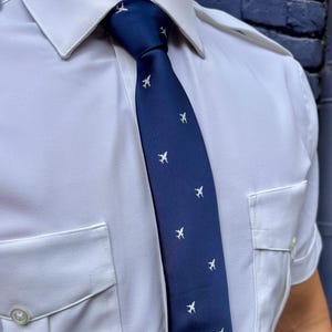 Blue Tie With Yellow Planes, Necktie, Aviation Gift, Present for Pilot ...