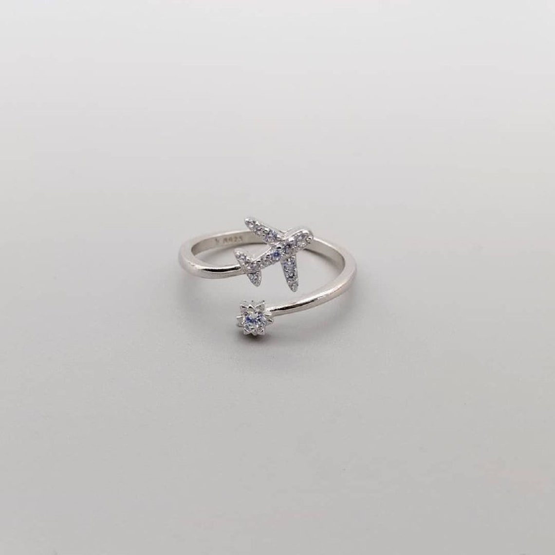 Shiny Airplane Ring Ring With Plane Gift for Stewardess - Etsy