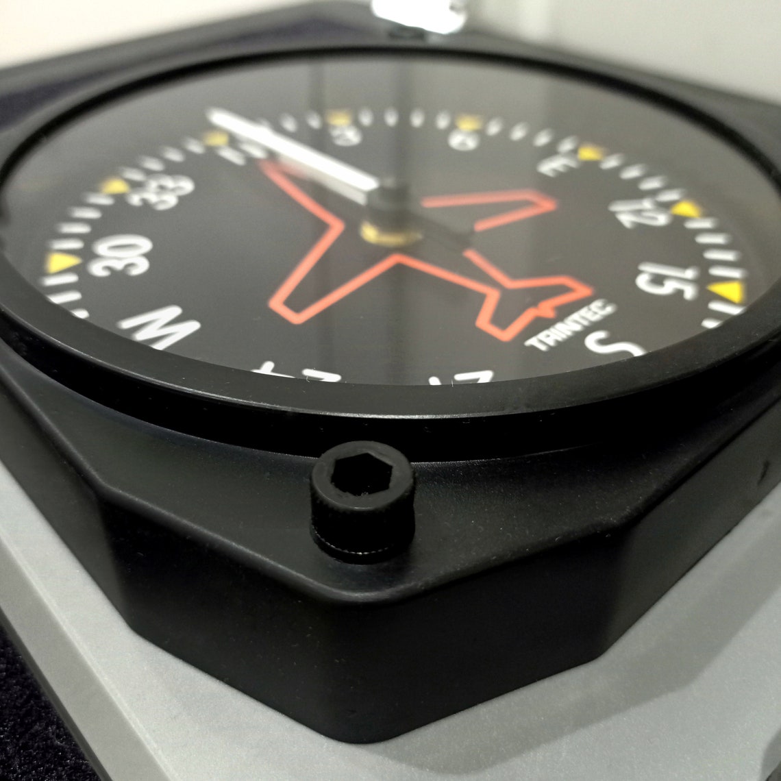 Clock Altitude and Thermometer Airspeed, Course, Wall Clock, Aviation ...