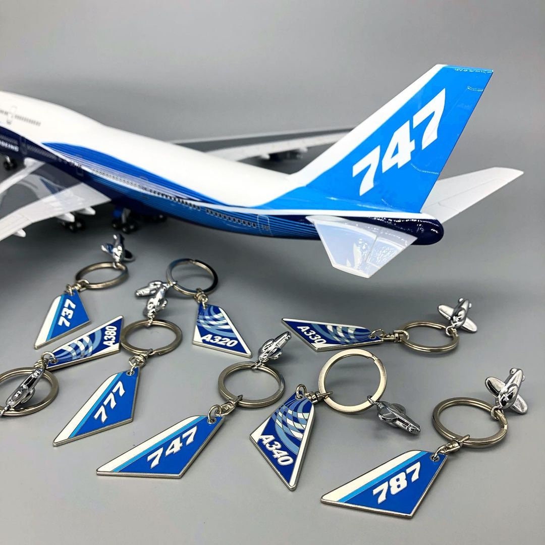 Metal Keychain Keel Key Ring Tailfin Airplane Boeing | Etsy