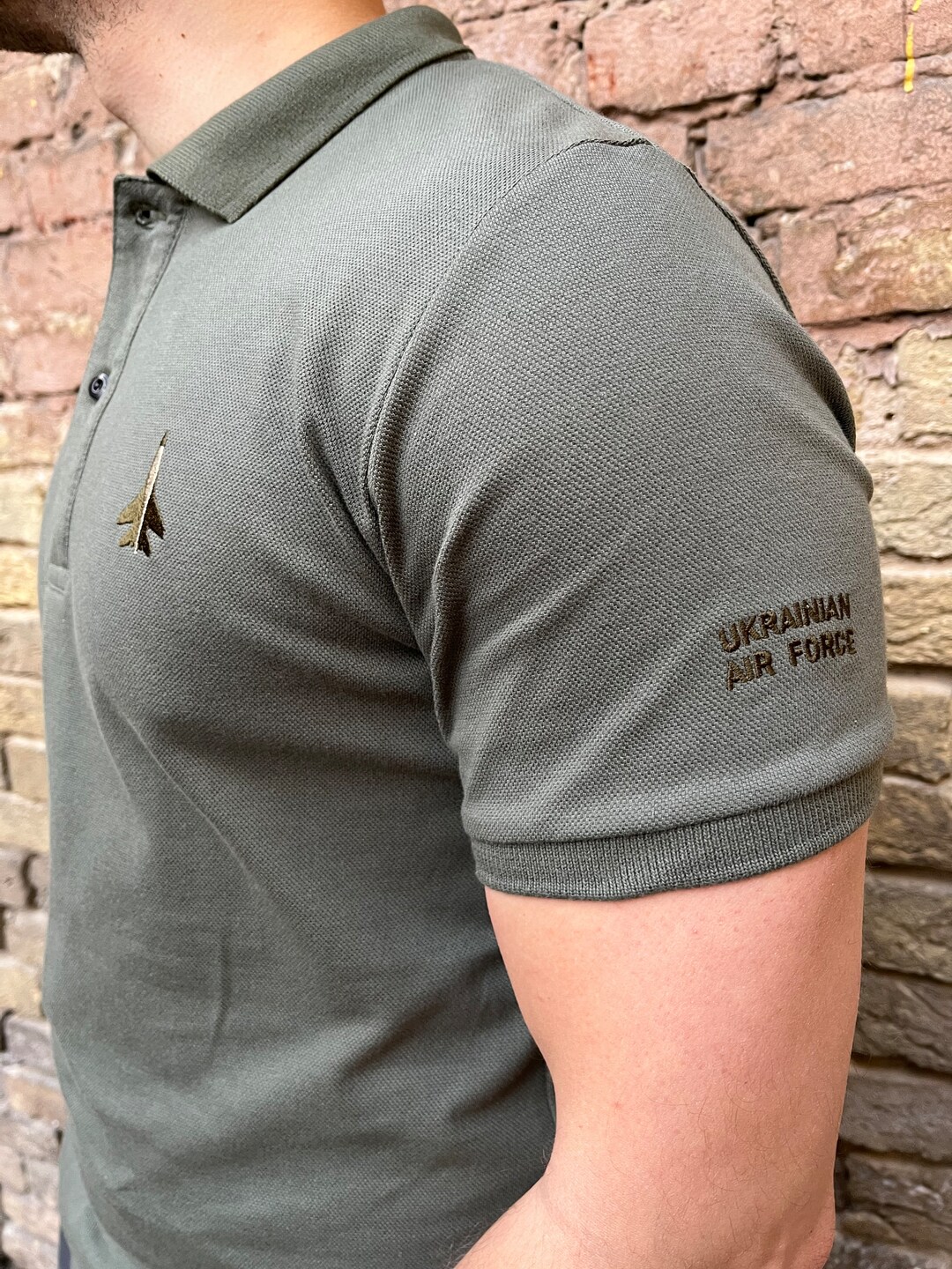 Male Aviation Polo Ukrainian Air Force With and Embroidery, Ukrainian ...