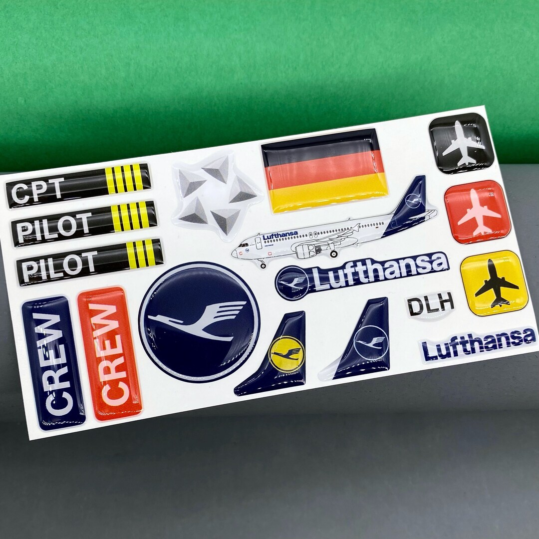 Sticker Pack Lufthansa, Aviation Stickers, Lufthansa, Avgeek, Gift for ...