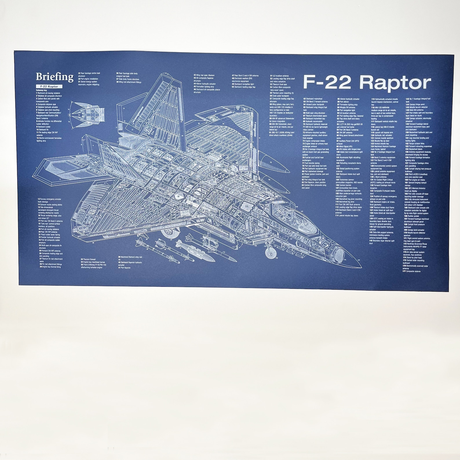 Blueprints Poster F-15, F-16, F-18, F-22, F-117, F-117, Fighting Falcon ...