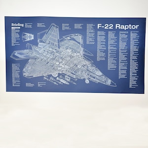 Blueprints Poster F-15, F-16, F-18, F-22, F-117, F-117, Fighting Falcon ...