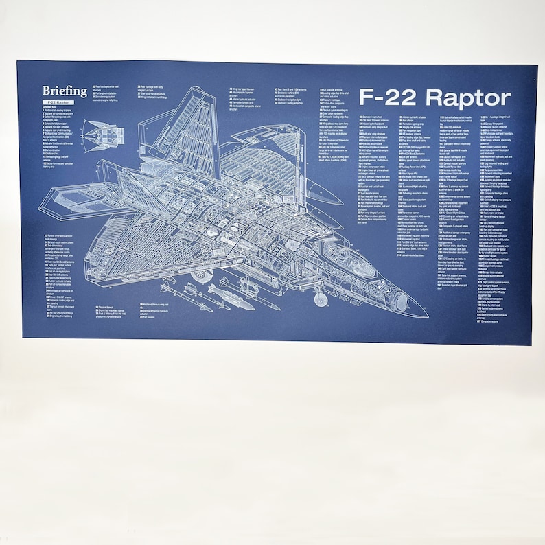 Blueprints Poster F-15 F-16 F-18 F-22 F-117 F-117 - Etsy