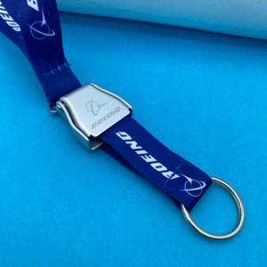 Lanyard Boeing Seat Belt Buckle, Blue Navy Lanyard, Thick Lanyard ...