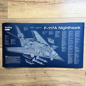 Blueprints Poster F-15, F-16, F-18, F-22, F-117, F-117, Fighting Falcon ...