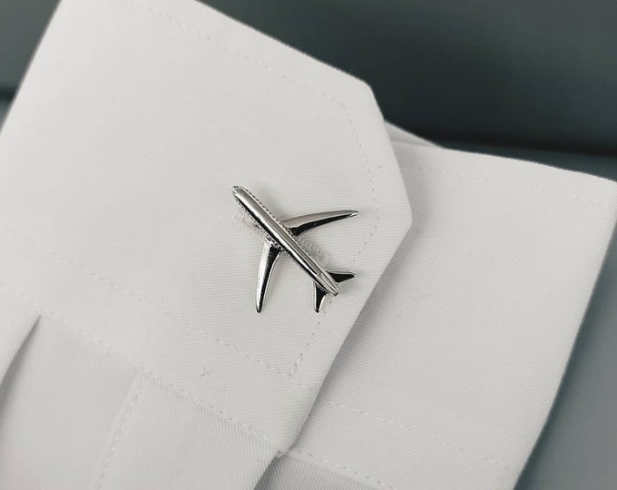 Handmade Airplane Cufflinks,men Airplane Jewelry,silver Jet Cufflinks ...