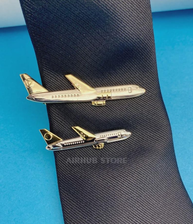 Tie Clip Airplane, Aviation, Plane Tie Clip, Airbus, Boeing, Pilot ...