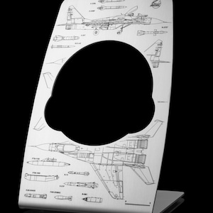 Stand for Aircraft Clock With Military Aircraft, Su-27, Mig-29, Su-24 ...