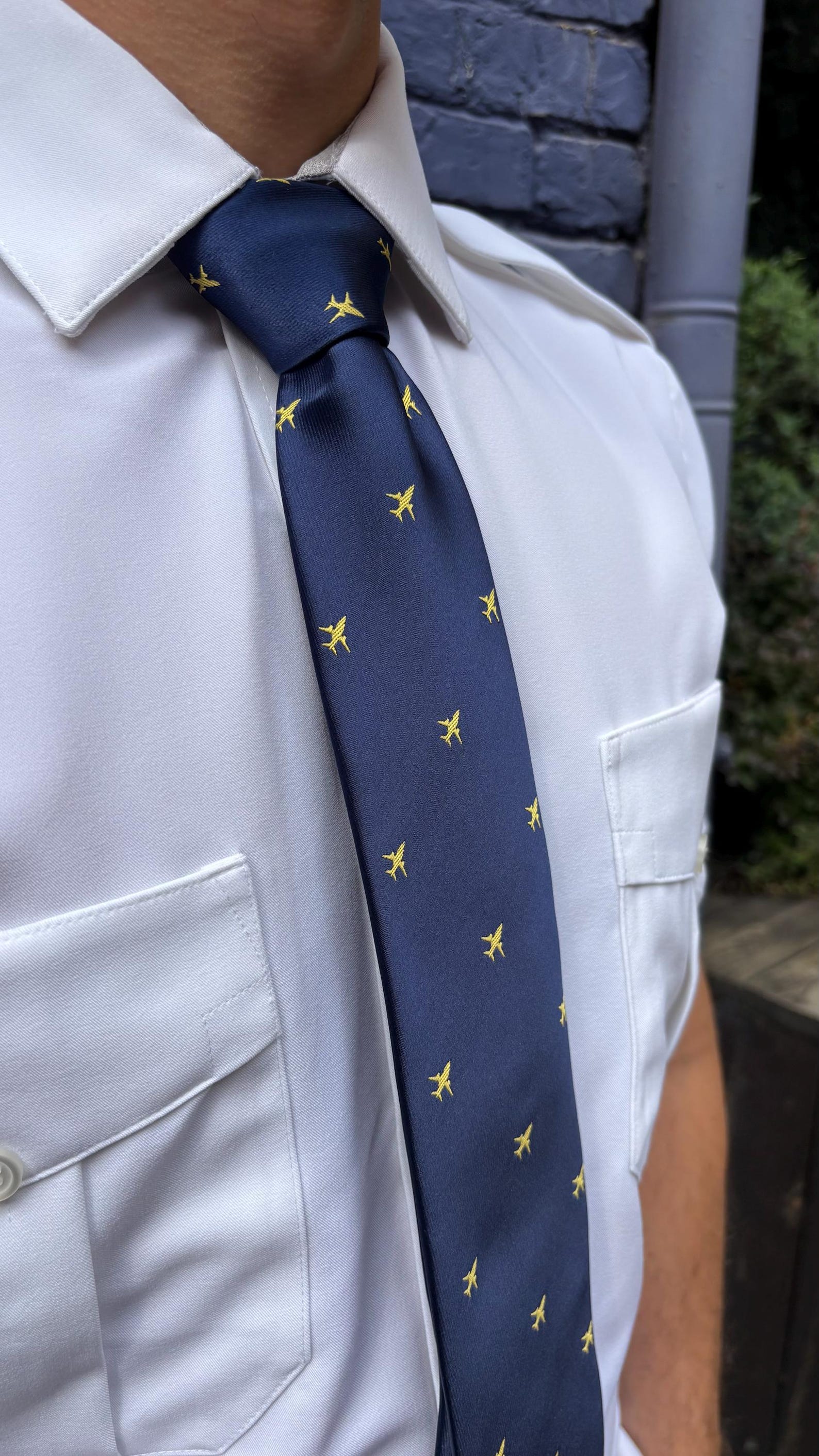 Blue Tie With Yellow Planes, Necktie, Aviation Gift, Present for Pilot ...