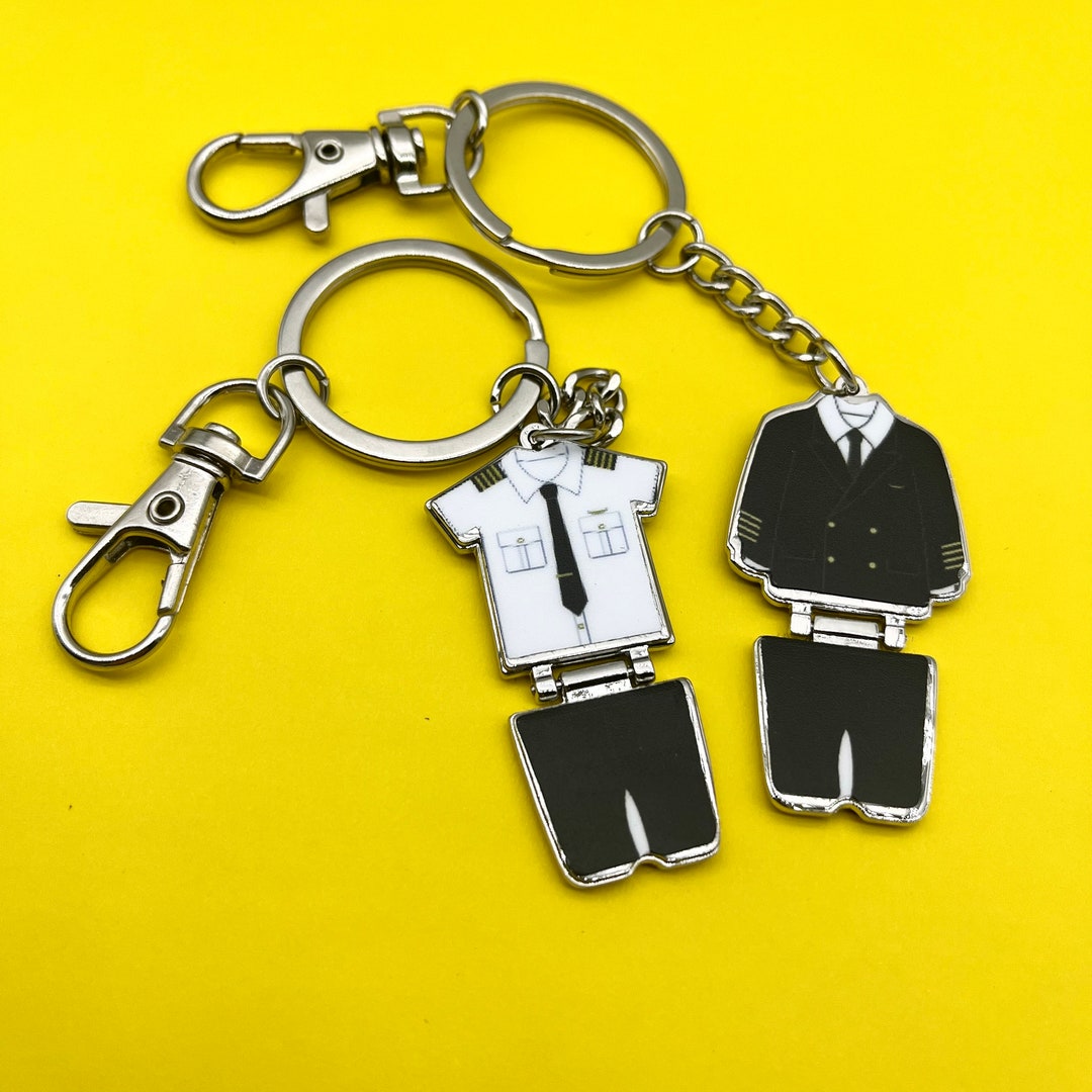 Metal Keychain Pilot, Pilots Uniform, Gift for Pilot, Aircraft Keychain ...