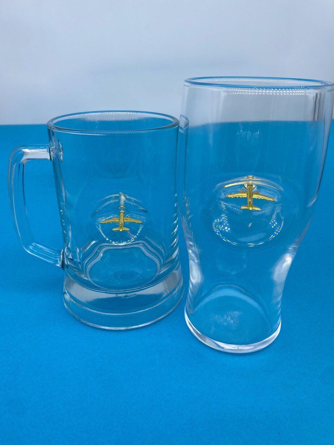 Beer Glass With An Airplane Aviation Glass Aviation Gift For Pilot