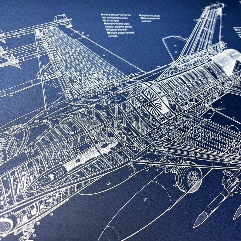 Blueprints Poster F-15 F-16 F-18 F-22 F-117 F-117 - Etsy