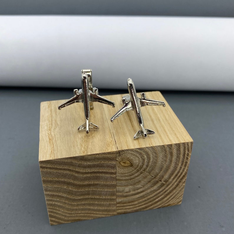 Airplane Cufflinks and Tie Clip Set, Pilot Gift - Etsy