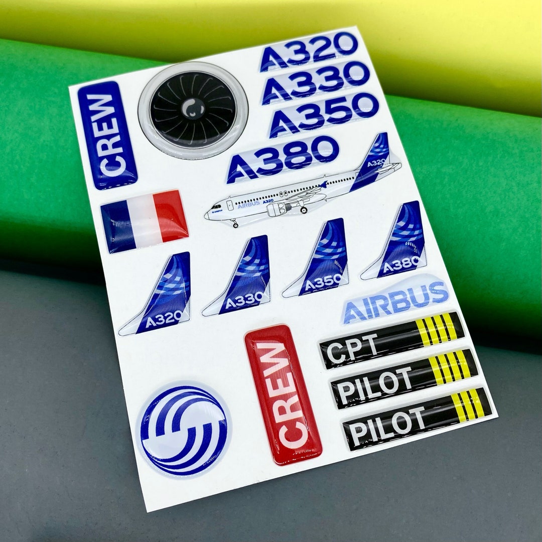 Sticker Pack Airbus, Aviation Stickers, Airbus Group, A320, A330, A350 ...