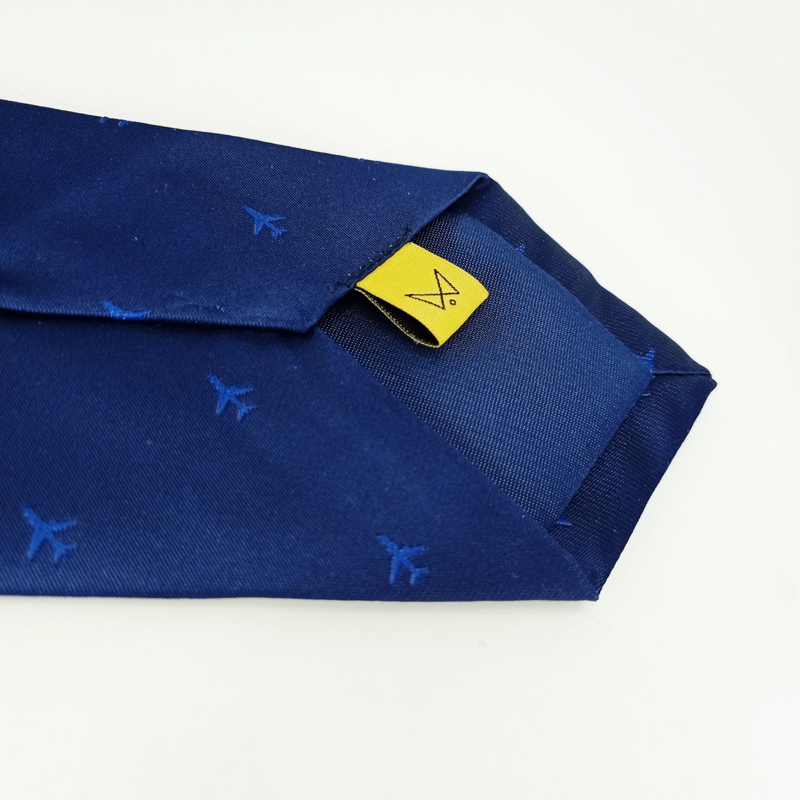 Blue Tie With Yellow Planes Necktie Aviation gift Present | Etsy