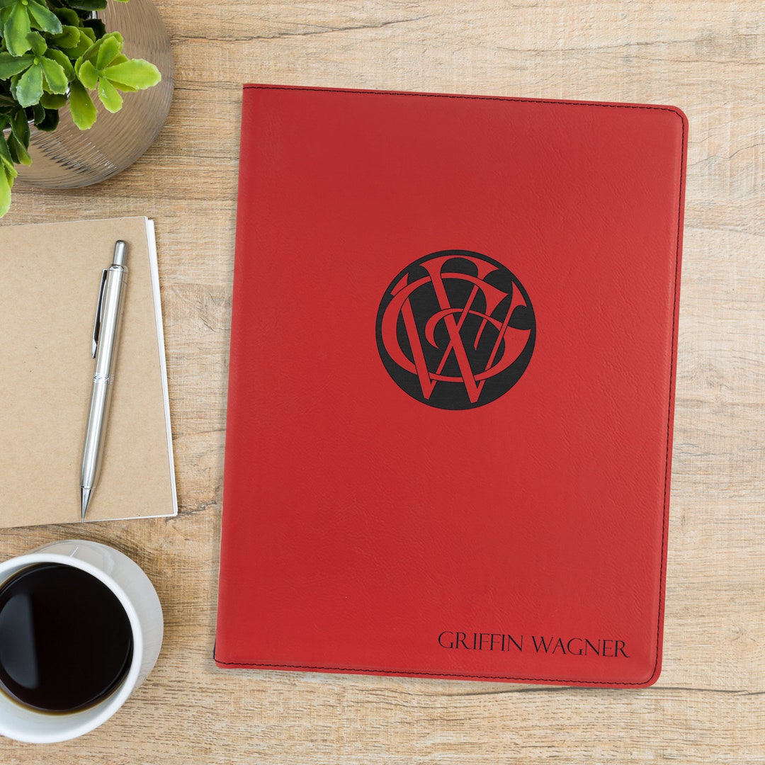 Personalized Business Logo Portfolio, Custom Leatherette Portfolio ...