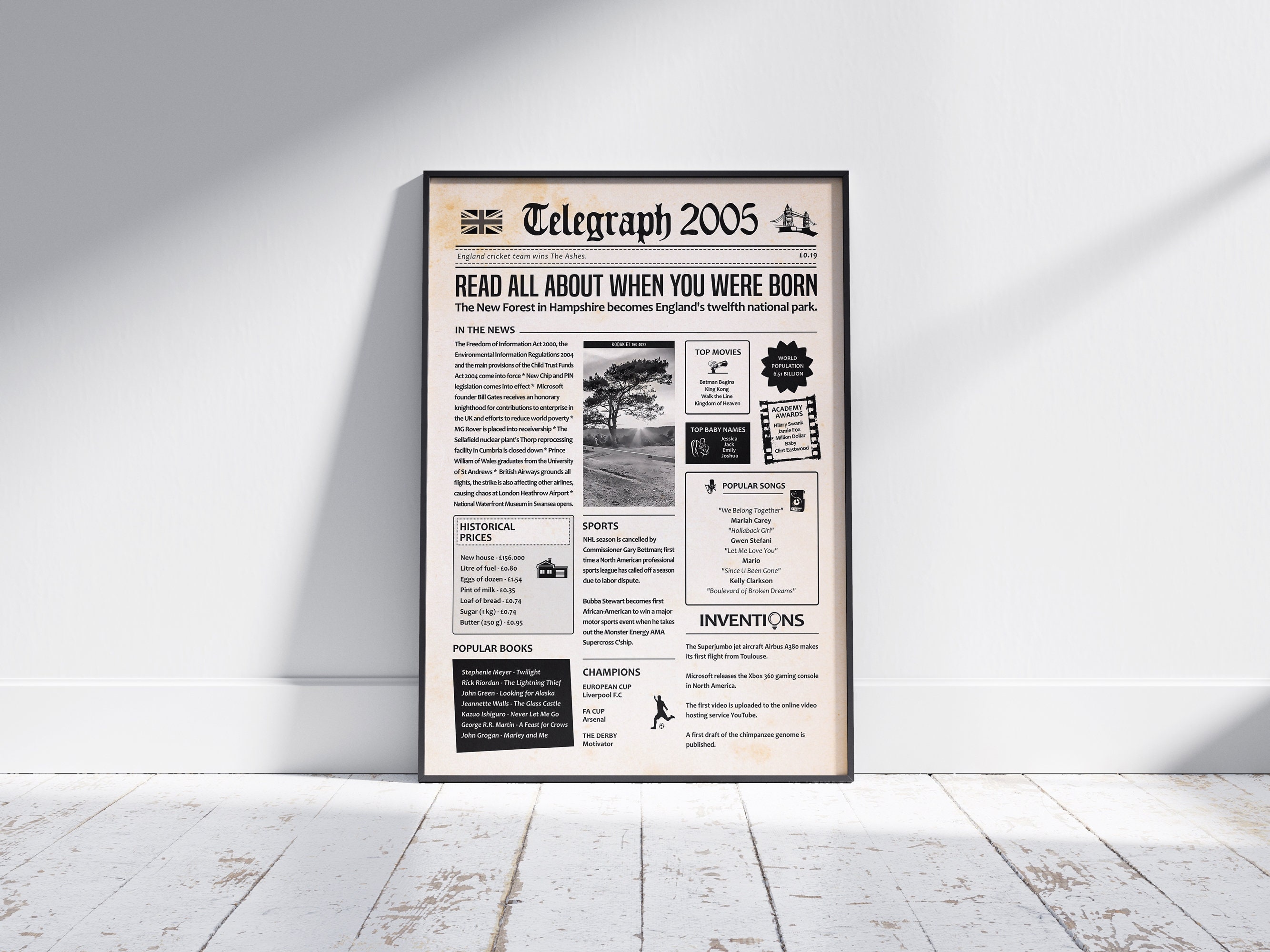 UK 18th Birthday Newspaper Poster Back in 2005 United Kingdom - Etsy