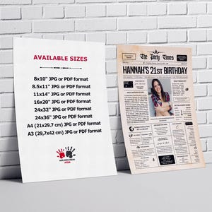 21st Birthday Australian Newspaper Sign 2004 | 21st Birthday Gift for ...