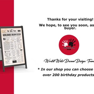 80th Birthday Newspaper Sign: 1945 Milestone Gift (digital Download) - Etsy