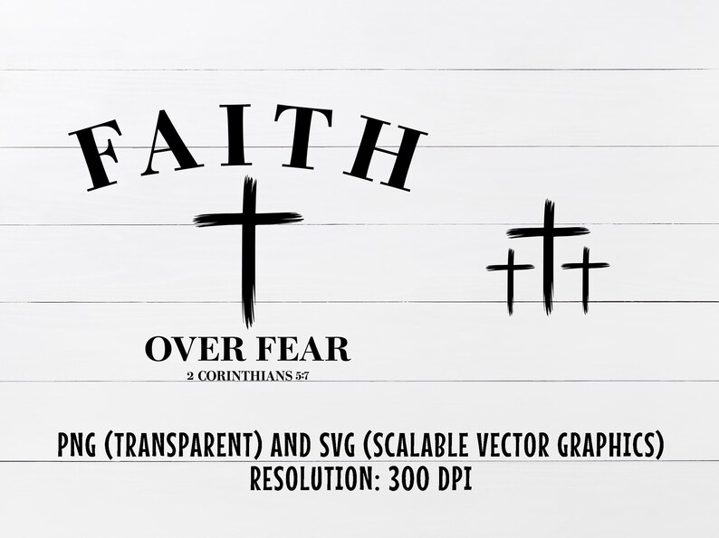 Faith Over Fear Christian SVG PNG, Bible Quote - Etsy