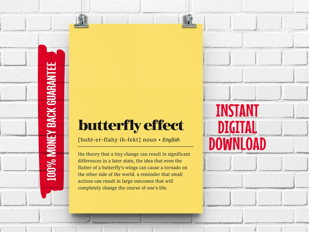 Butterfly Effect Definition Print Butterfly Effect Funny Poster ...
