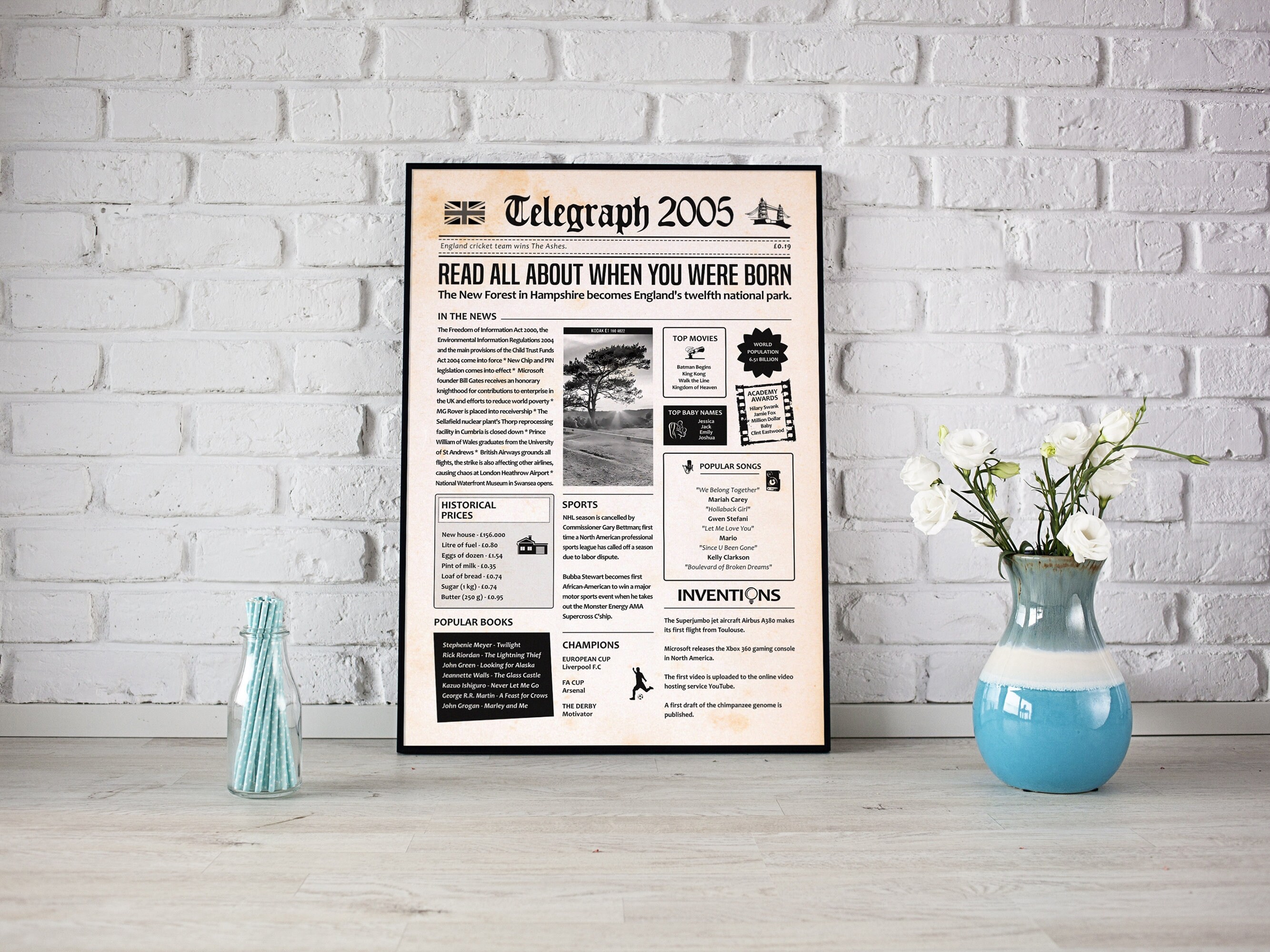 UK 18th Birthday Newspaper Poster Back in 2005 United Kingdom - Etsy