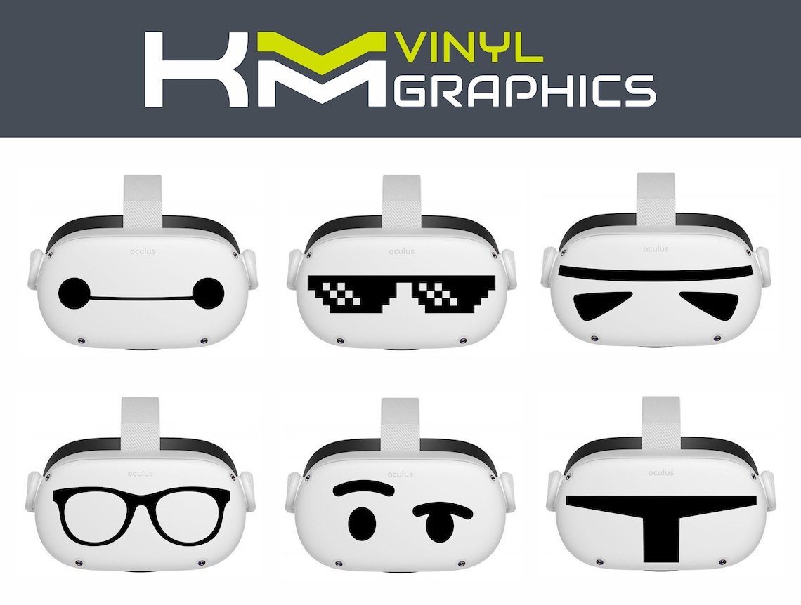 VR Meta Quest 2 Custom Vinyl Headset Stickers - Etsy