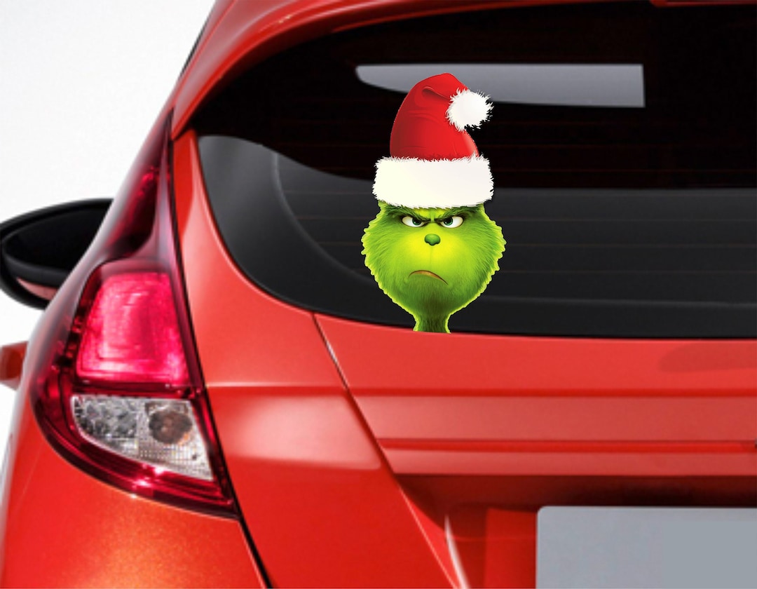 Christmas Grinch Funny Car or Van Window / Bumper Sticker Decal - Etsy