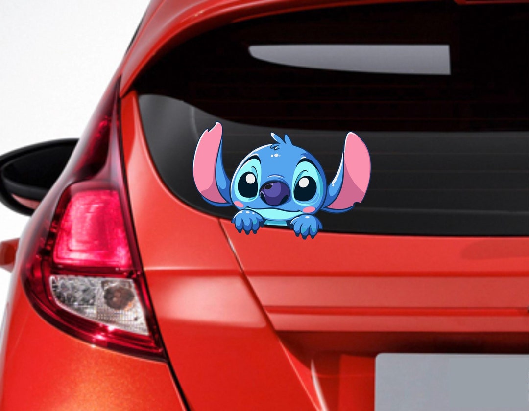 Peeping Stitch Funny Car or Van Window / Bumper Sticker Decal - Etsy