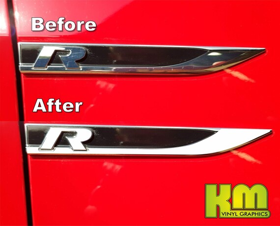 Golf R MK7 Vinyl Badge Color Plating Decal Sticker Set | Etsy
