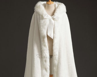 White Fur Cape | Etsy