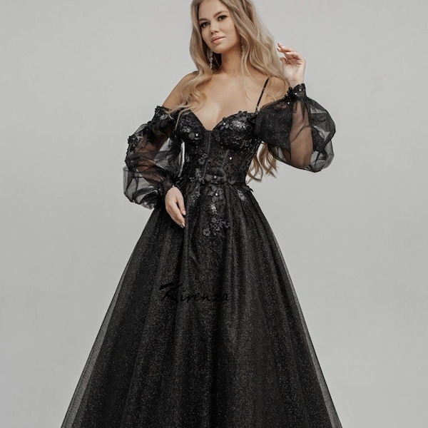 Gothic Prom Dress - Etsy