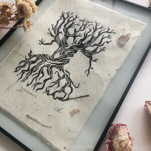 Yggdrasil ‘tree of Life’ Print | Lino Print | Tree Print | Botanical ...