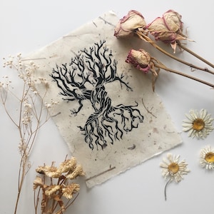 Yggdrasil ‘tree of Life’ Print | Lino Print | Tree Print | Botanical ...