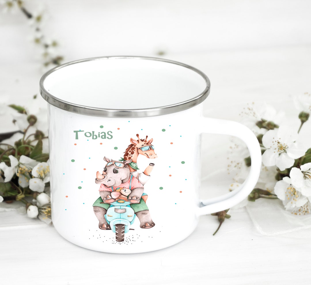 Enamel Cup With Name Children's Cup Kindergarten Cup as - Etsy