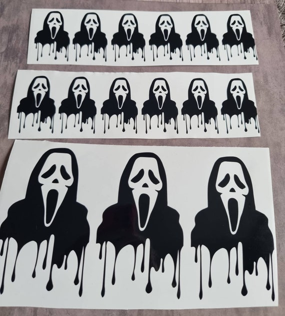 Screem Movie Face Black Vinyl Stickers Large and Small Size - Etsy