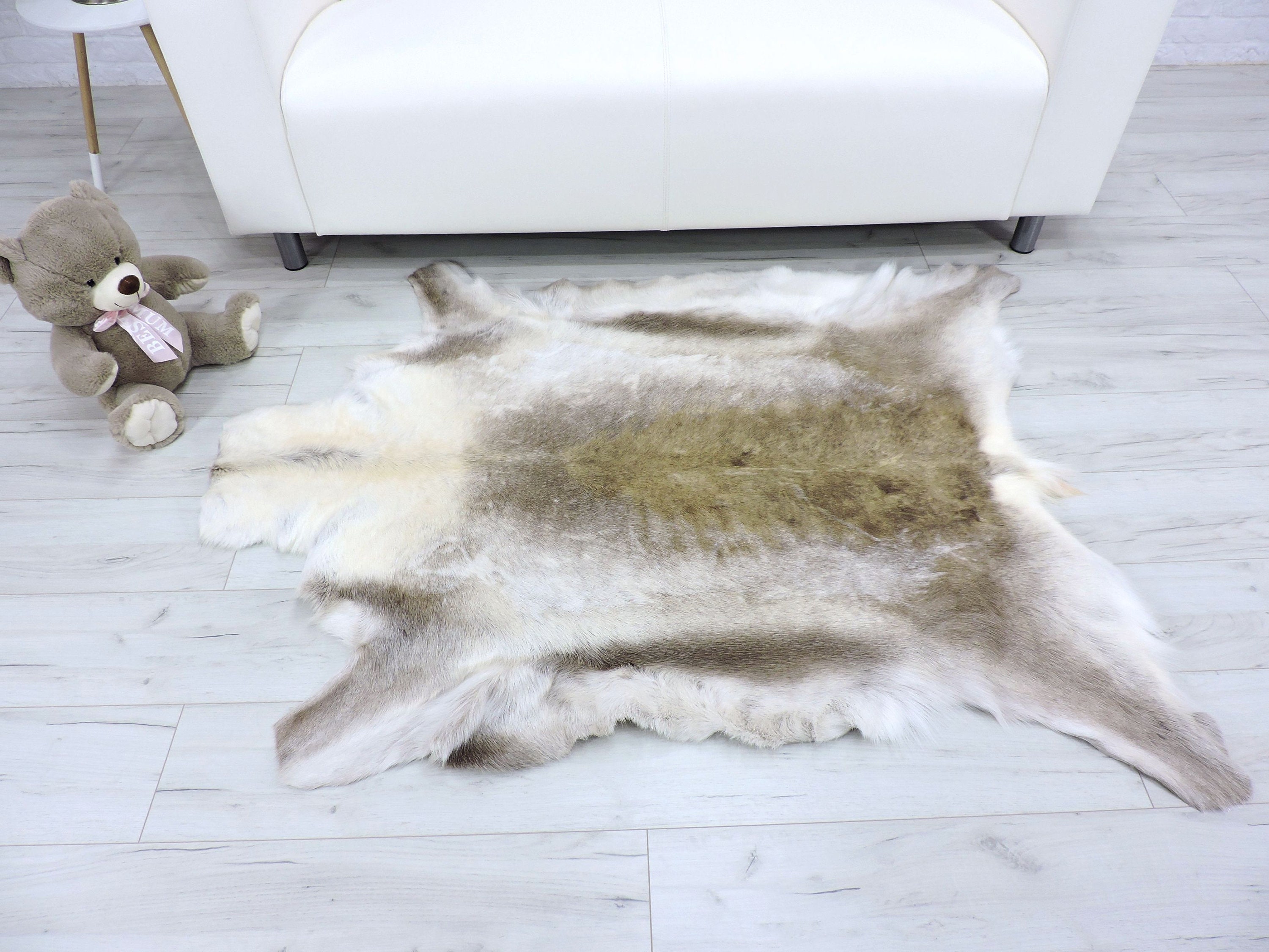 Scandinavian Reindeer Rug Giant Reindeer Hide Genuine - Etsy