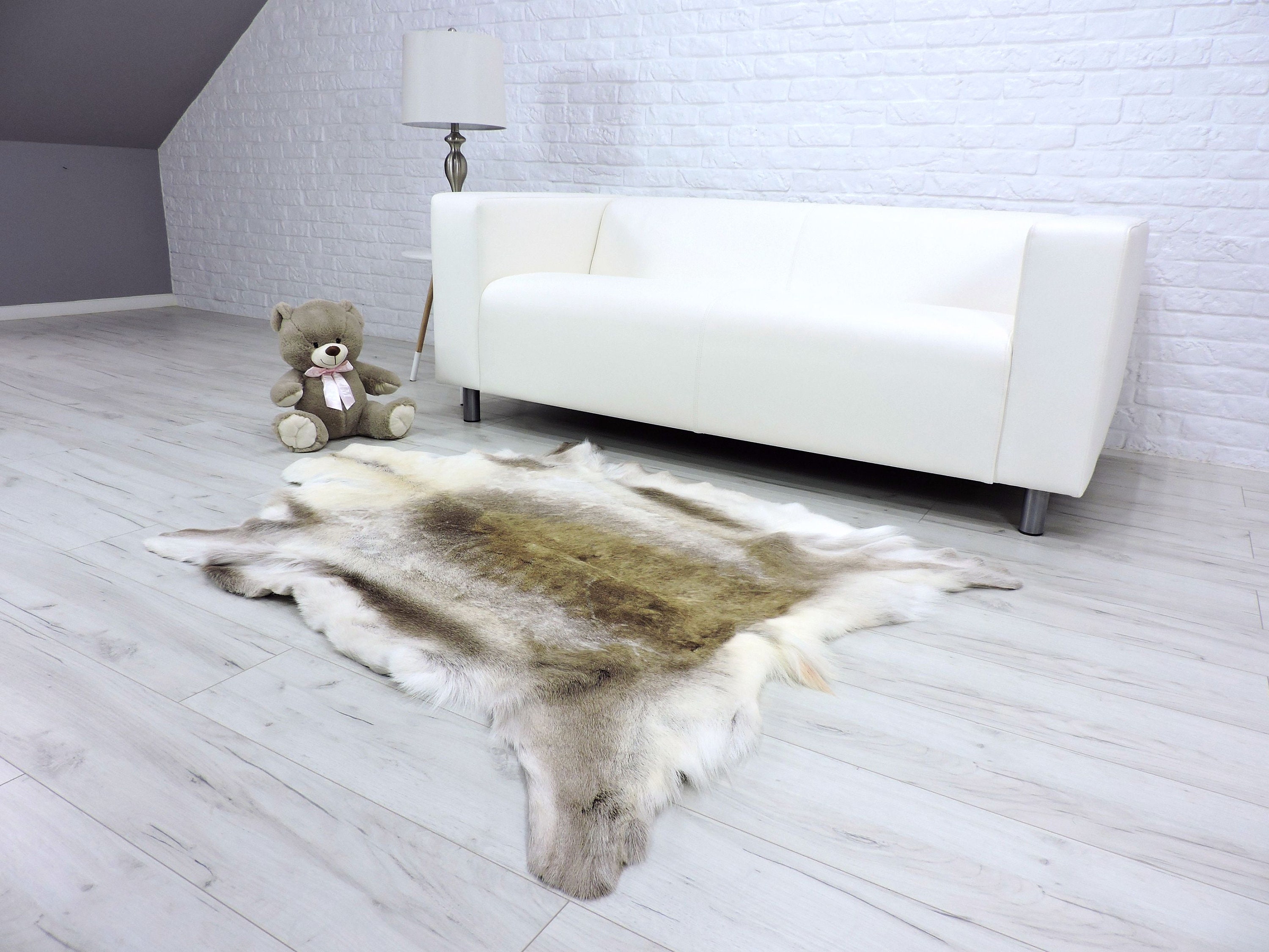 Scandinavian Reindeer Rug Giant Reindeer Hide Genuine - Etsy