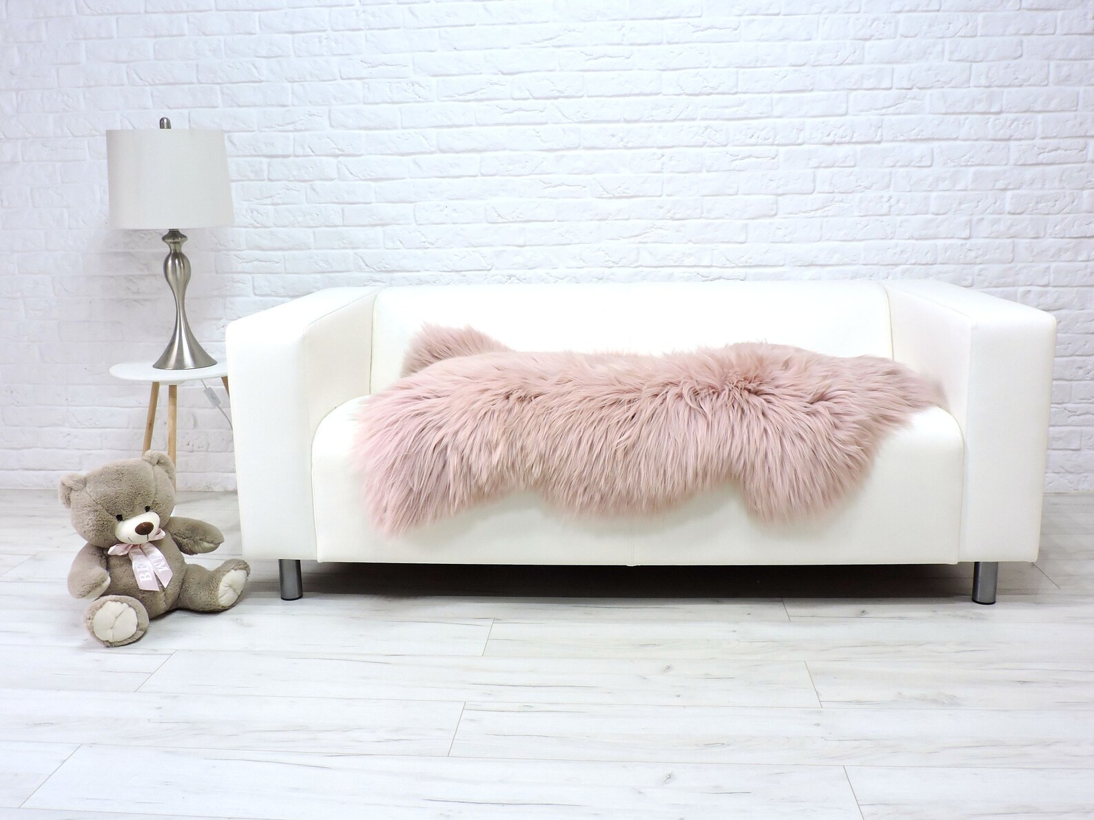 Genuine Sheepskin Rug Blush Pink Shag Rug Area Rug Fur - Etsy