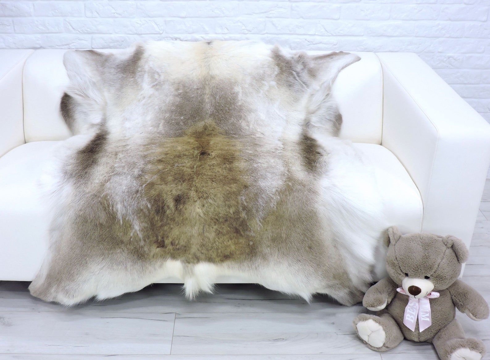 Scandinavian Reindeer Rug Giant Reindeer Hide Genuine - Etsy