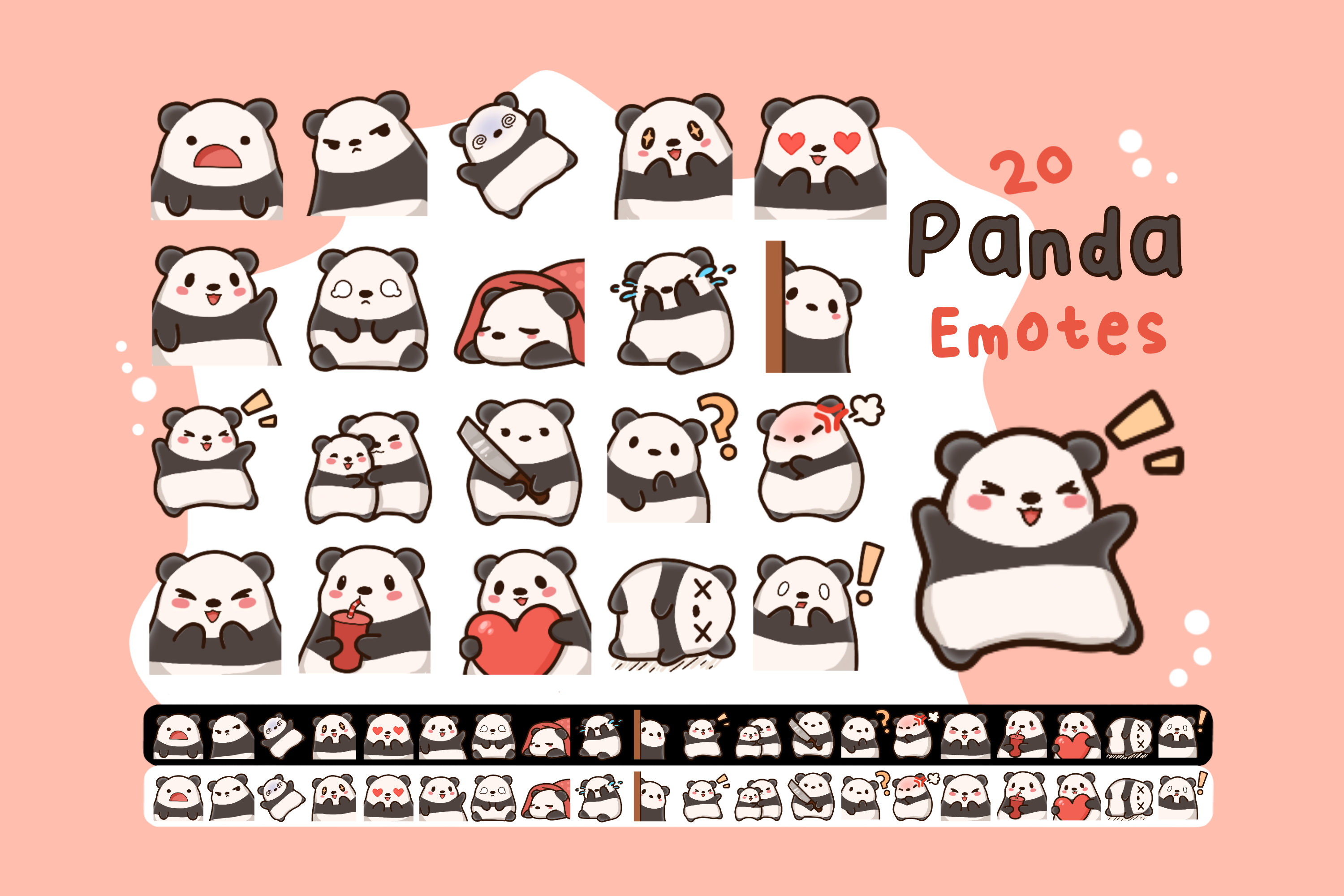 20 Panda Emotes Twitch / Discord Premade Ready to Use - Etsy Ireland