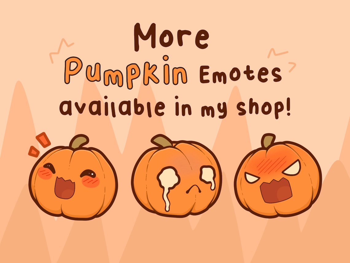 Pumpkin Emotes Twitch / Discord Premade Ready to Use - Etsy