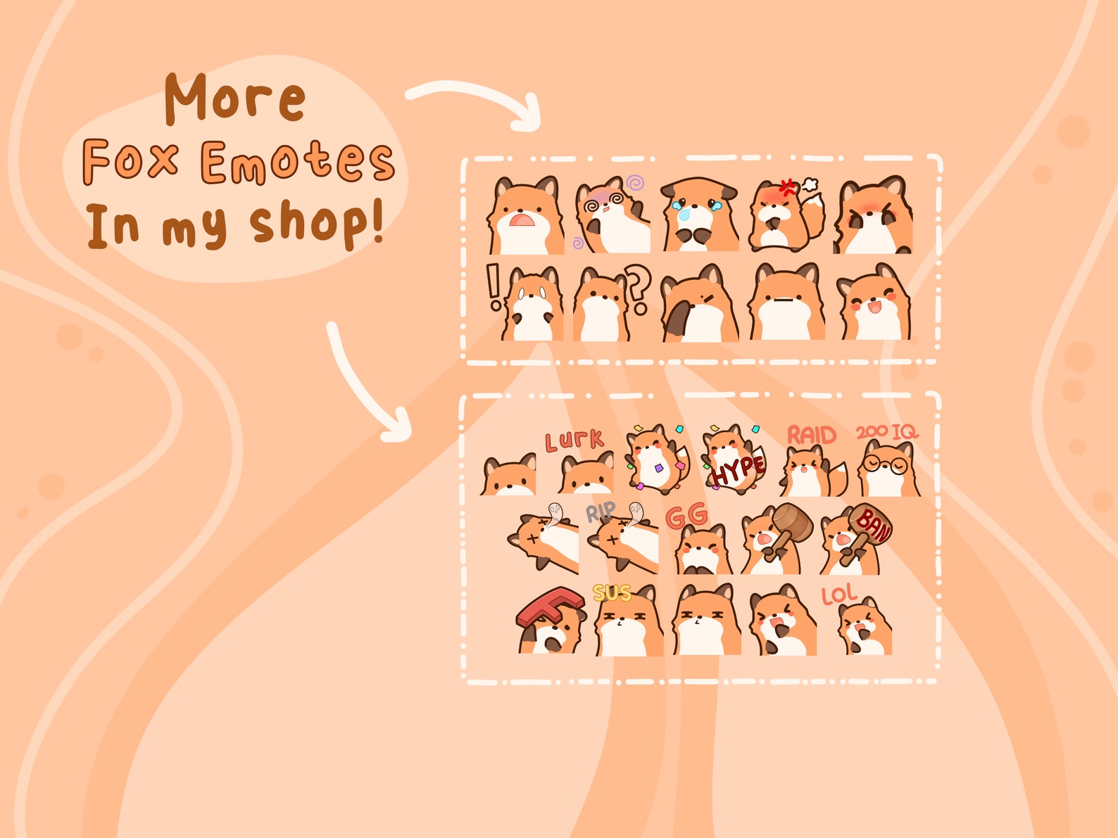 Fox Emotes Twitch / Discord Premade Ready to Use - Etsy
