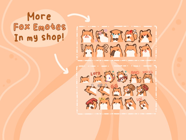 Fox Emotes Twitch / Discord Premade Ready to Use - Etsy