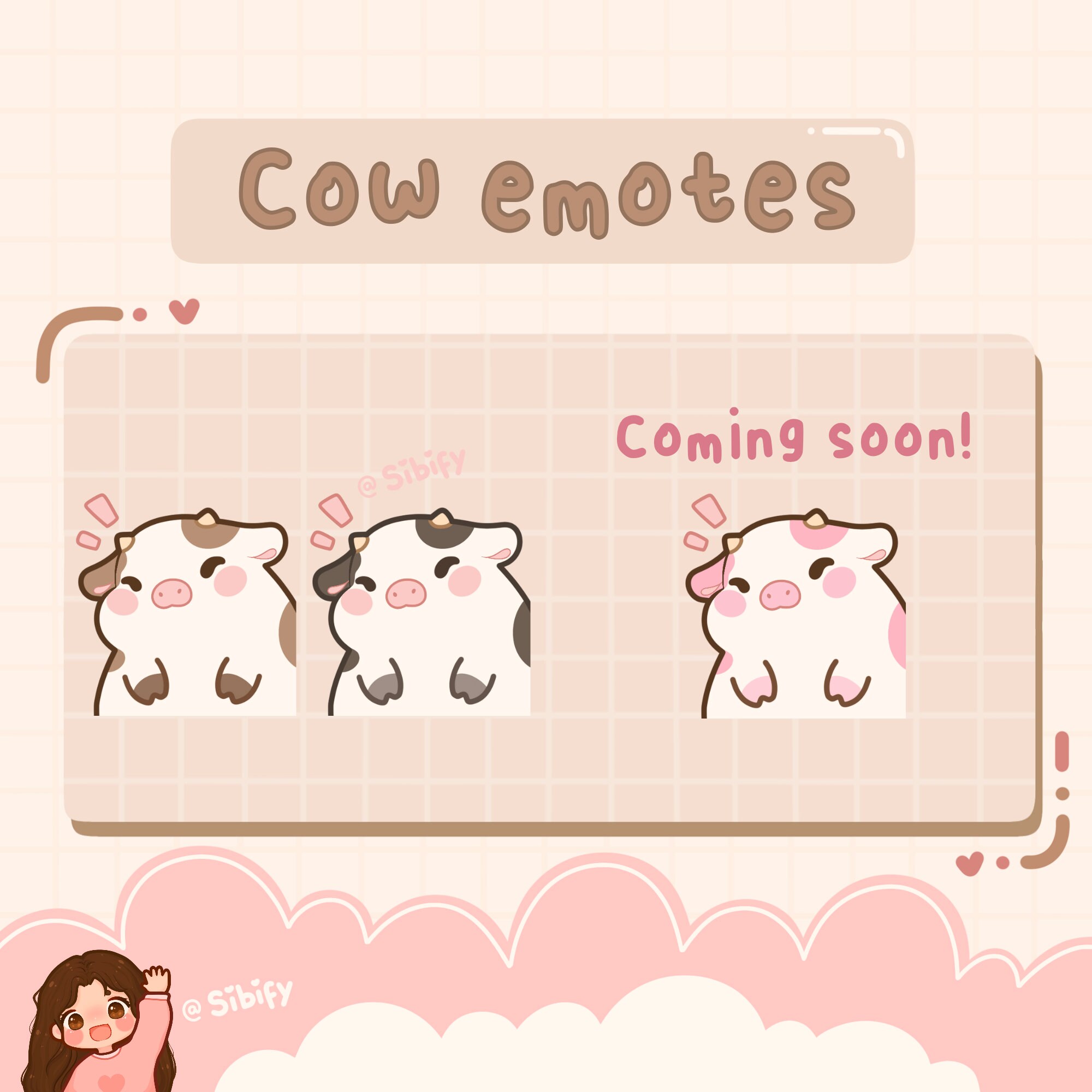 Cow Emotes, Brown, Twitch / Discord, Premade, Ready to Use - Etsy