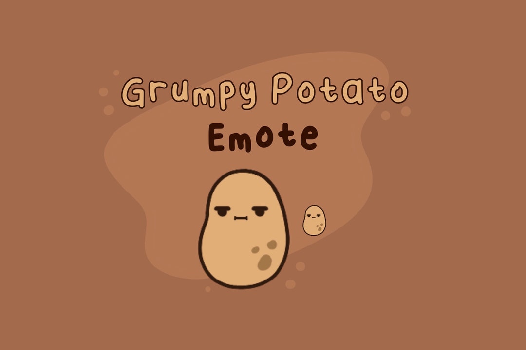 Grumpy Potato Emote, Twitch / Discord, Premade, Ready to Use - Etsy